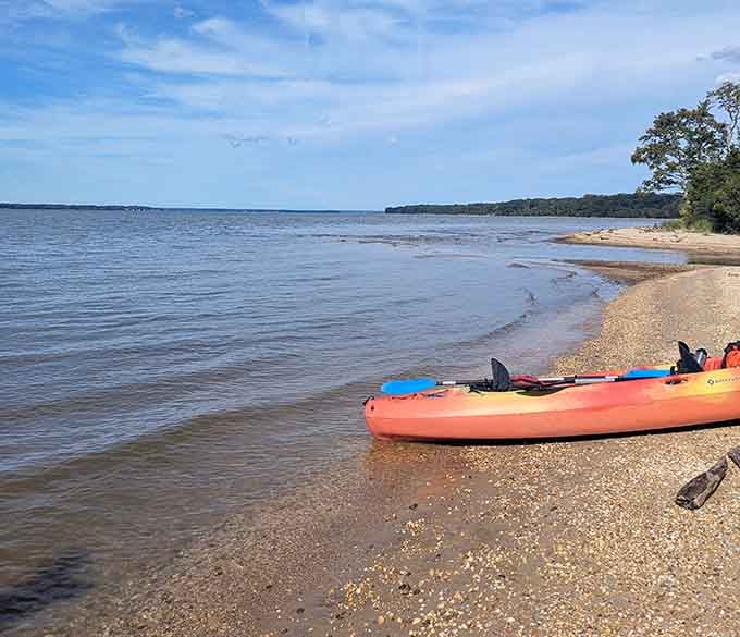 Launch your kayak into waters that have carried boats for centuries, though probably not bright orange ones.
