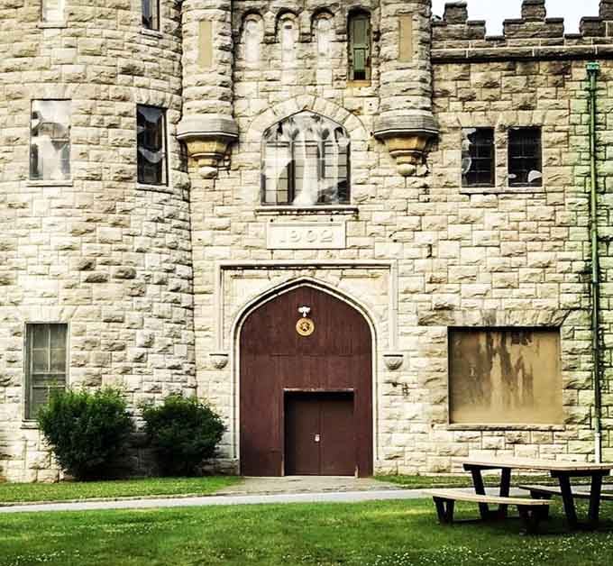 Behind this wooden door lies either treasure, administrative offices, or possibly both&mdash;the mystery adds charm.