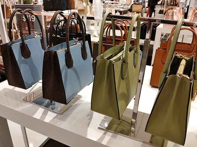 Handbags in earth tones that whisper sophistication while your credit card screams for mercy from the depths.