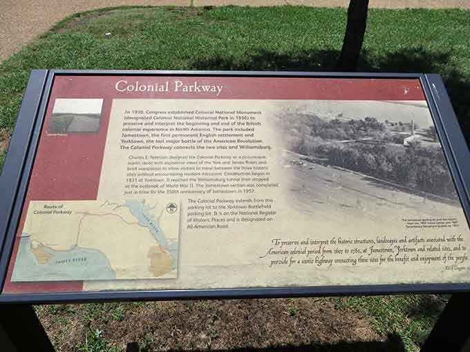 Historical markers dot the route, offering context and stories that bring three centuries of American history alive.