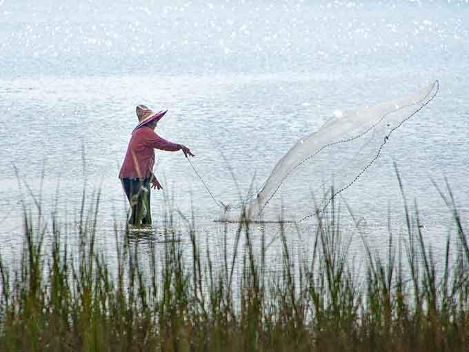 Local fishermen still work these waters, connecting present-day life with centuries of tradition along Virginia's rivers.