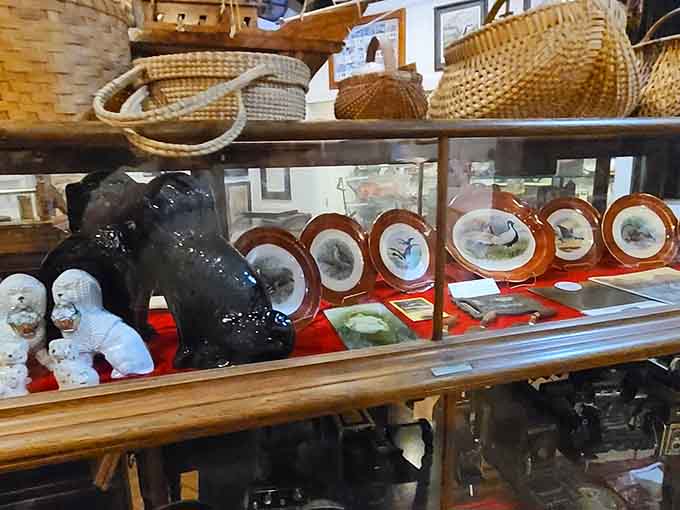 Antiques and curiosities share space like old friends at a reunion, each with its own fascinating backstory to tell.