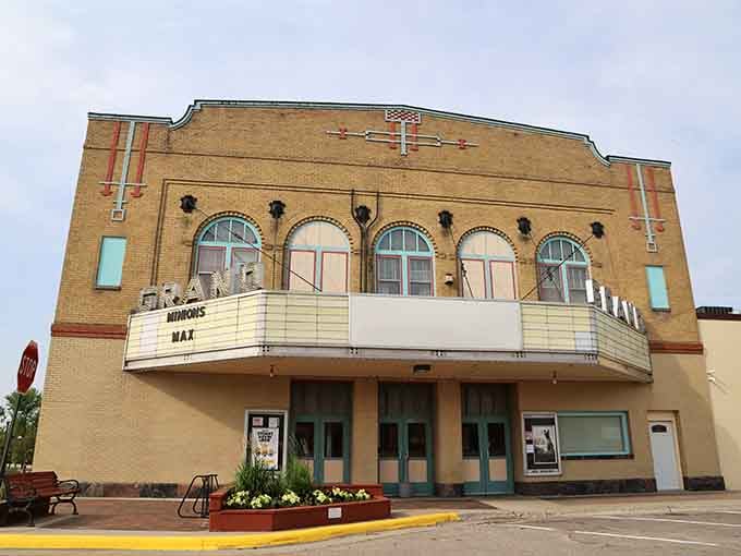 The Grand Theater's vintage marquee evokes memories of when going to the movies was an actual event.
