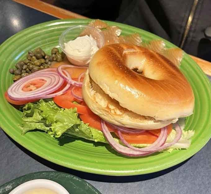 Fresh lox on a bagel with all the traditional accompaniments—sometimes the classics don't need any improvement at all.