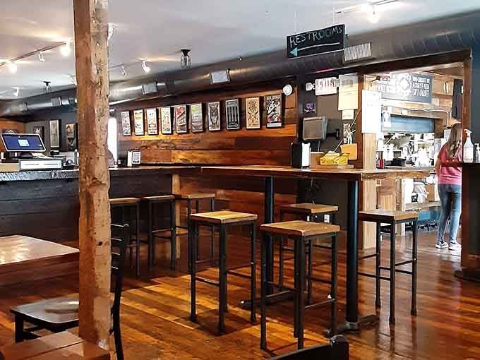 High-top tables and booth seating offer options for every dining mood and group size you can imagine.