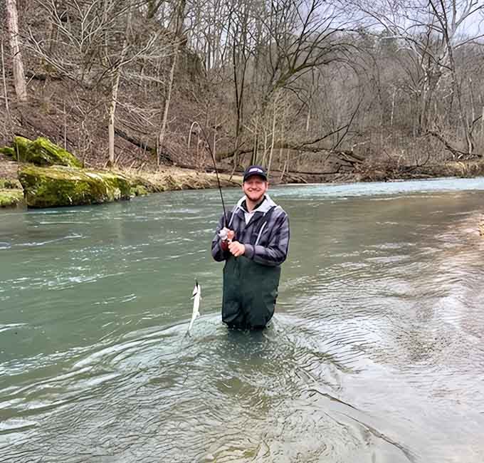 Wading into cool, clear waters with fishing rod in hand defines a perfect Missouri afternoon.