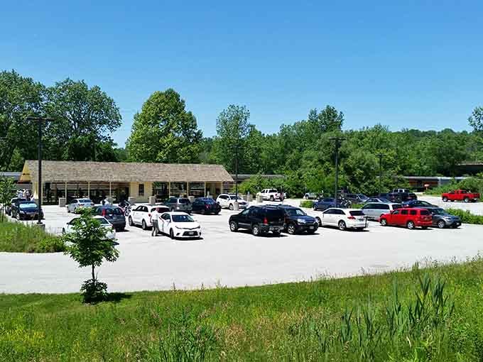 Plenty of parking means your biggest challenge is remembering where you left the car afterward.