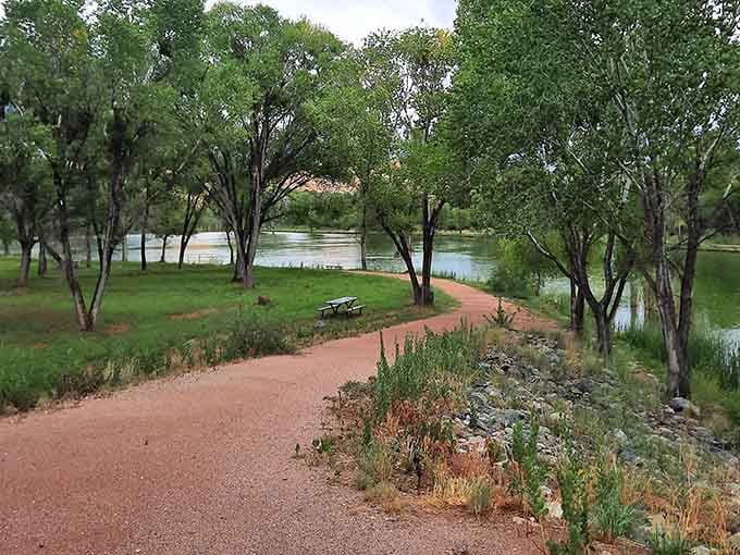 Trails meander past lagoons where the only decision you'll face is whether to walk or just stand there admiring the view.