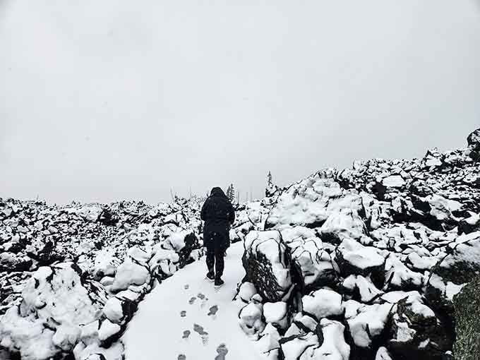 Brave souls trek through snow-covered moonscape, experiencing what astronauts practiced decades before lunar missions launched.
