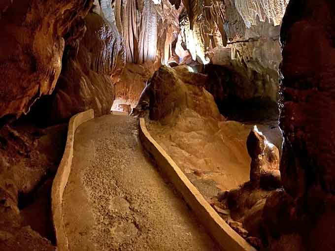 The illuminated pathways guide you through chambers where every angle reveals another breathtaking formation worth stopping to admire closely.
