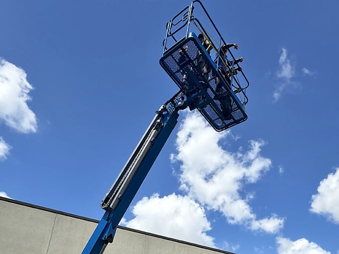 That telescopic boom lift reaches impressive heights, offering views and thrills that regular playgrounds simply cannot match at all.