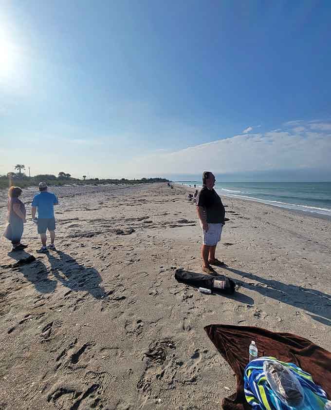 When "crowded" means you can still count the people on one hand—this is Florida beach perfection.