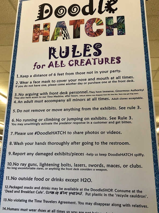 Rules that actually make you smile while reading them, which is a rare achievement indeed.