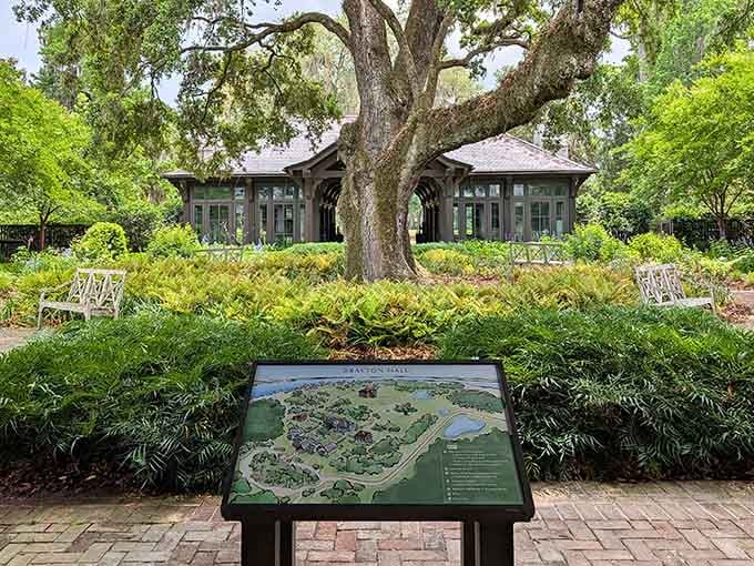 The Lenhardt Garden provides a peaceful spot to reflect on everything you've learned during your tour of the property.
