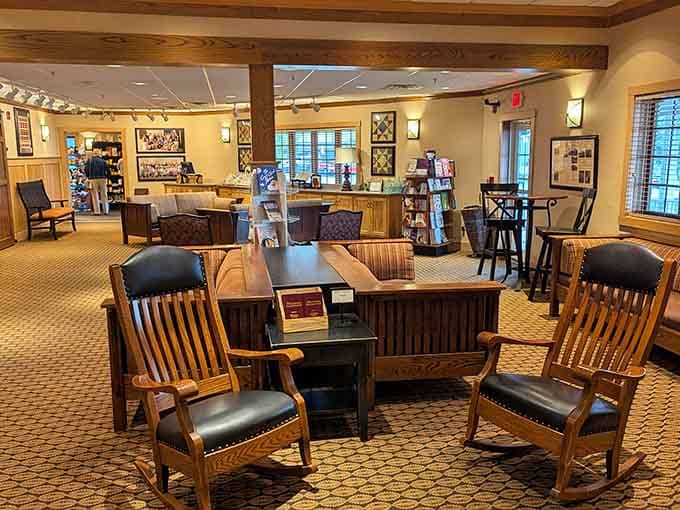 Comfortable seating areas that invite you to relax before and after your meal, possibly requiring both sessions.