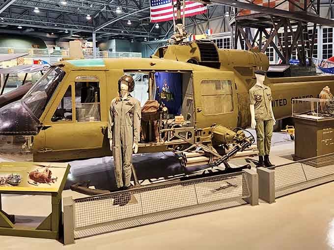 Huey helicopters bring Vietnam era memories flooding back, honoring those who served in impossible conditions courageously.