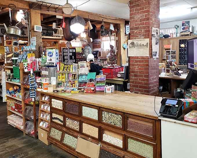 The vintage checkout station welcomes purchases with charm that self-service kiosks will never quite manage.