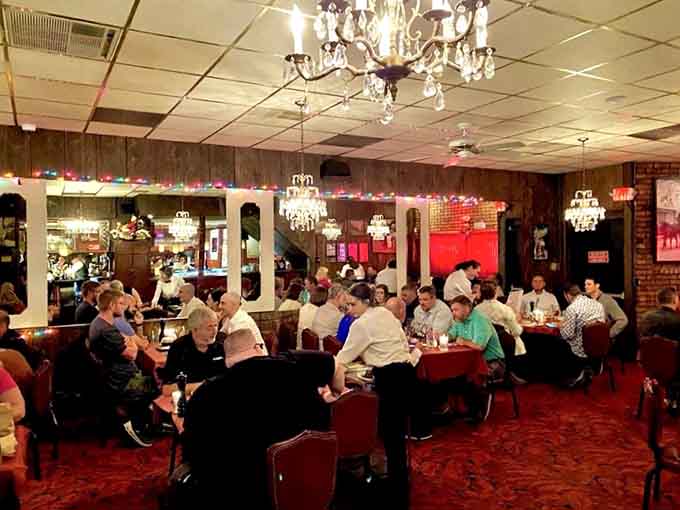The dining room buzzes with happy diners who all made excellent life choices tonight.
