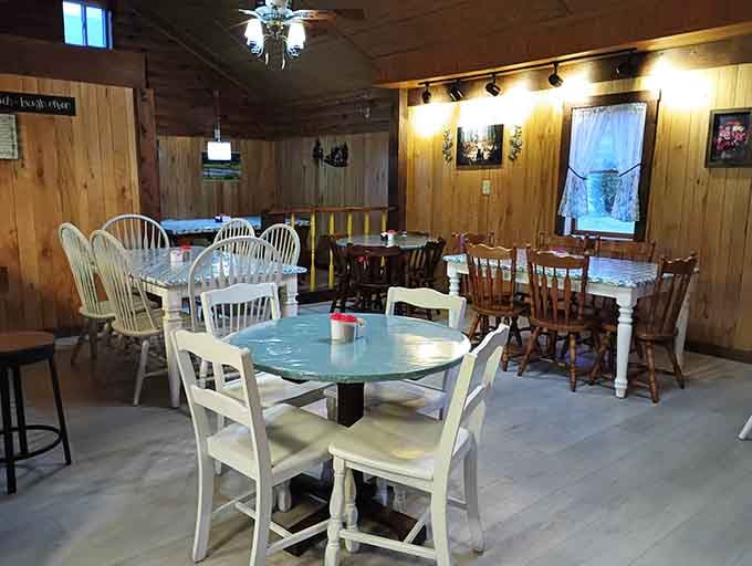 Homespun Cafe serves comfort food in a wood-paneled setting that feels like your coolest aunt's dining room.