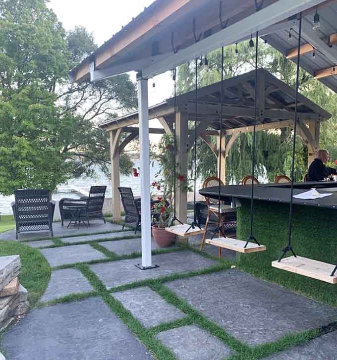 Swings at the bar transform happy hour into playtime for grown-ups who never quite outgrew their fun-loving spirit.