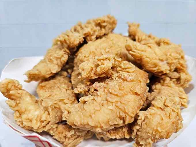 Chicken tenders for when you want all that crispy goodness in a slightly more manageable, dippable form.