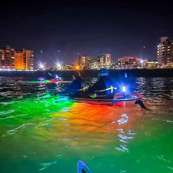 When the Corpus Christi skyline meets your multicolored kayak, Instagram doesn't stand a chance against this view.