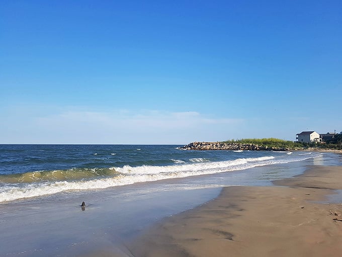 Gentle waves that won't knock you over are perfect for those of us who prefer swimming without the drama.