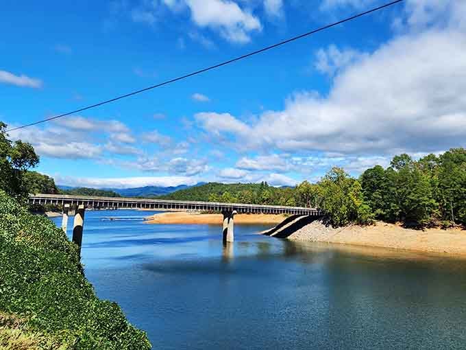 The railroad bridges spanning mountain waters are engineering marvels that double as scenic overlooks for lucky passengers.