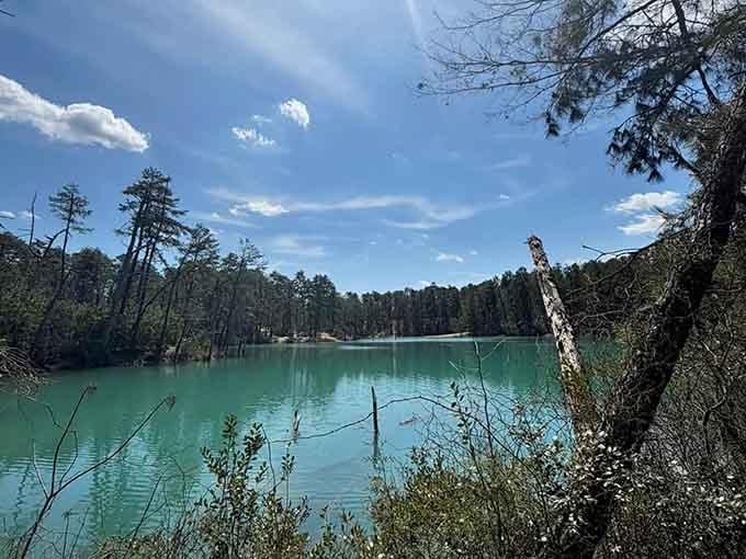 The full panorama reveals why this former quarry became one of South Jersey's most stunning accidents.