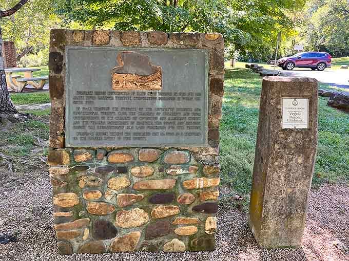 Historical markers tell the story, but standing on the bridge itself tells you everything you really need to know.
