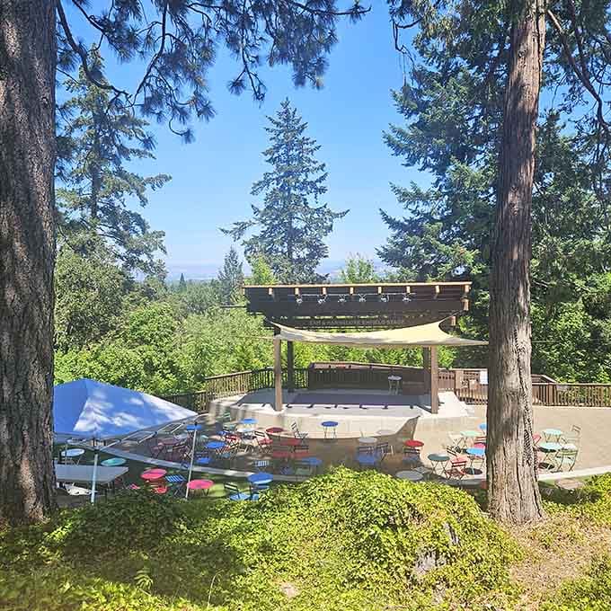 Britt Gardens' outdoor amphitheater turns summer evenings into something worth writing home about.