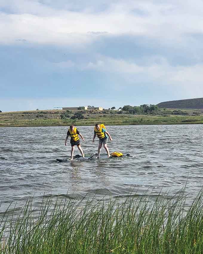 Paddleboarding proves you don't need ocean waves to have serious fun on the water with friends.