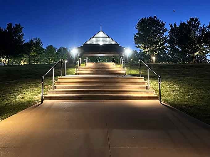 This amphitheater at Cunningham Park hosts evening concerts where the only thing better than the music is the company you keep.