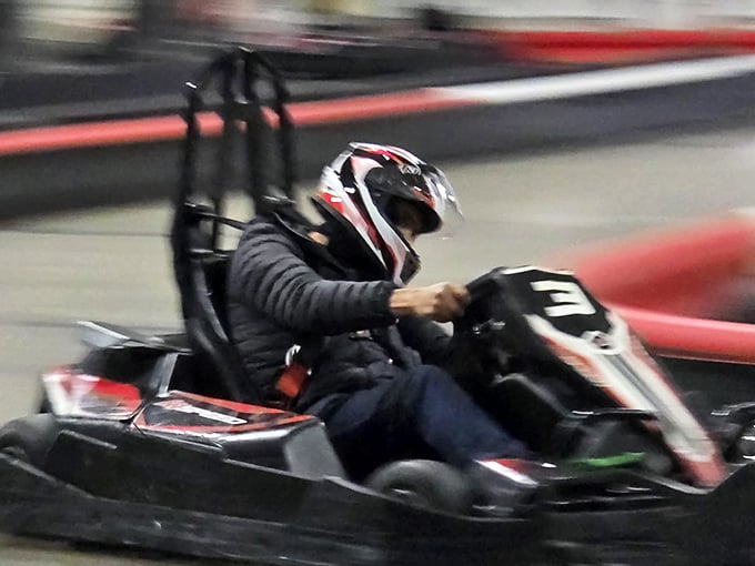 Mid-race action where that blur of motion used to be your confident friend who talked big earlier.