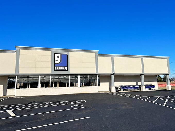 Even the Goodwill looks freshly updated, because affordable doesn't have to mean run-down or forgotten.