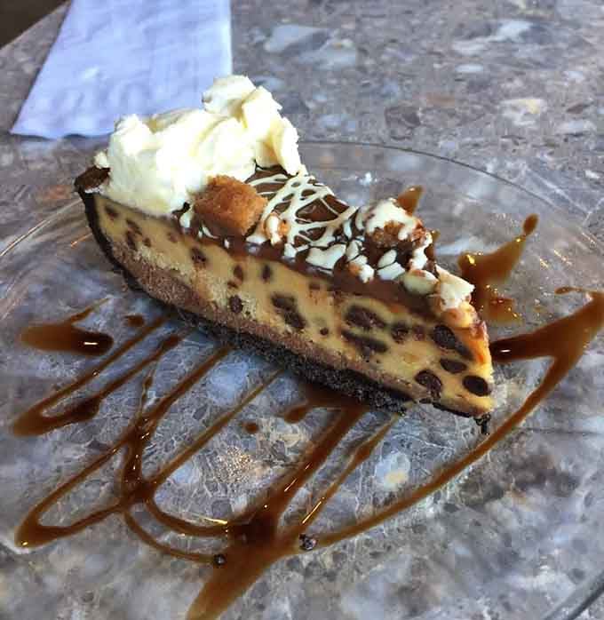 Reese's peanut butter pie with caramel drizzle proves dessert doesn't need to be traditional to be perfect.