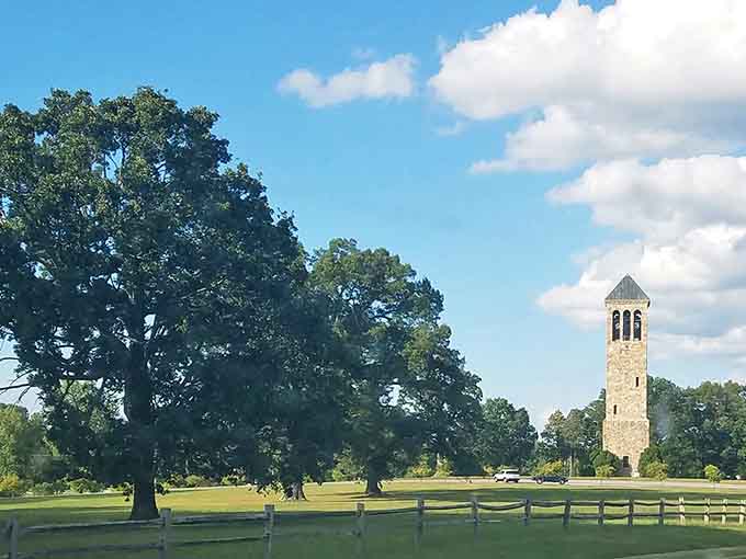The Singing Tower stands tall like a sentinel watching over the valley with quiet, timeless grace and beauty.
