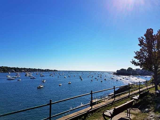 Sailboats dot the harbor like confetti on blue water, a scene that's been repeated for generations.