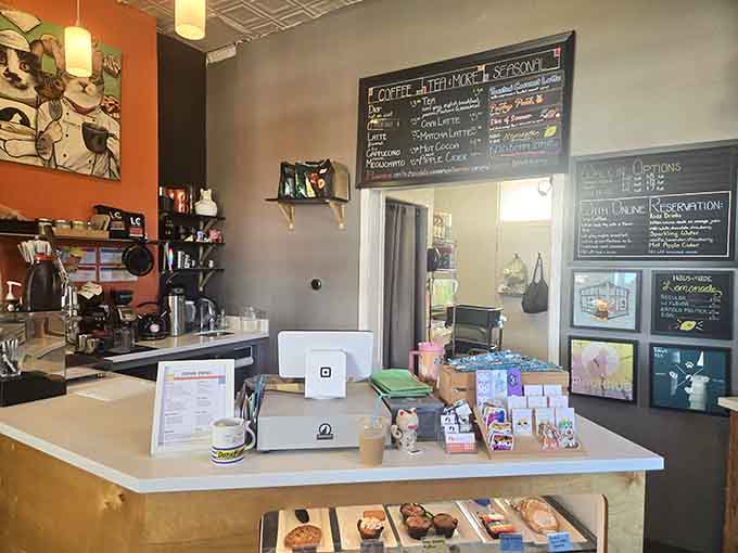 The command center where coffee dreams come true and pastries await their destiny in your belly, simple as that.