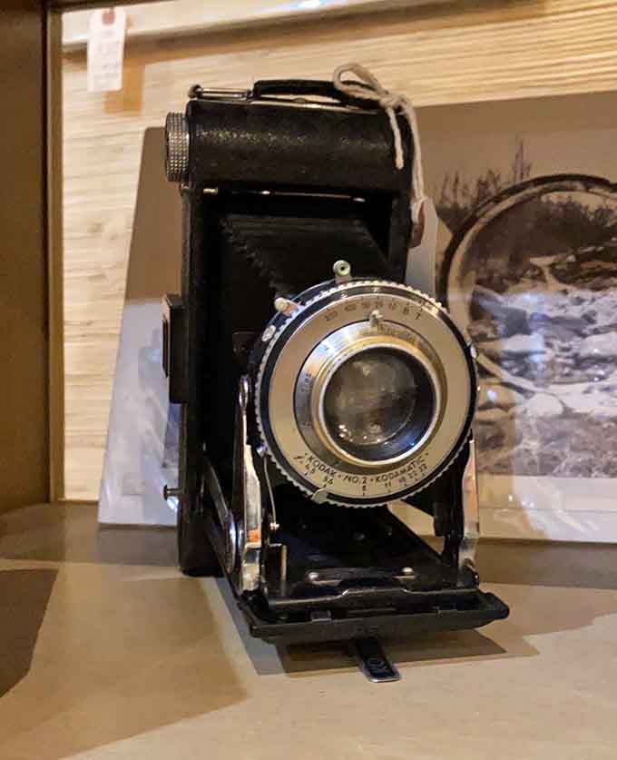 A vintage camera that captured memories before filters existed, imagine that revolutionary concept back then.