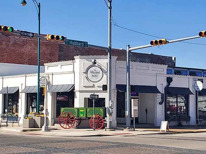 The Market at 76067 sits in a beautifully restored building that respects history while serving present-day needs perfectly.