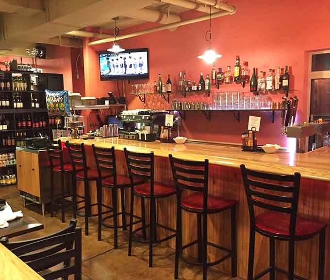 A well-stocked bar means mimosas and Bloody Marys are always an option for weekend breakfast adventures.