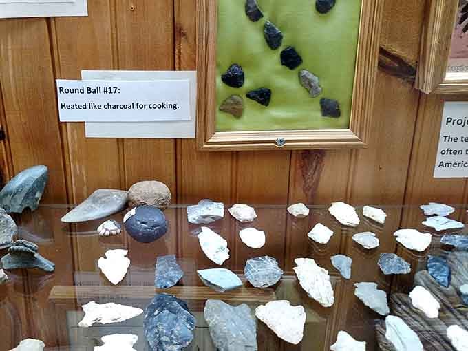 Ancient stone tools and artifacts tell the story of the region's original inhabitants, displayed with educational reverence and fascinating detail.