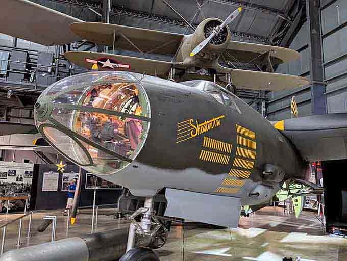 This B-26 Marauder's glass nose gives you a pilot's-eye view of what flying into combat meant.