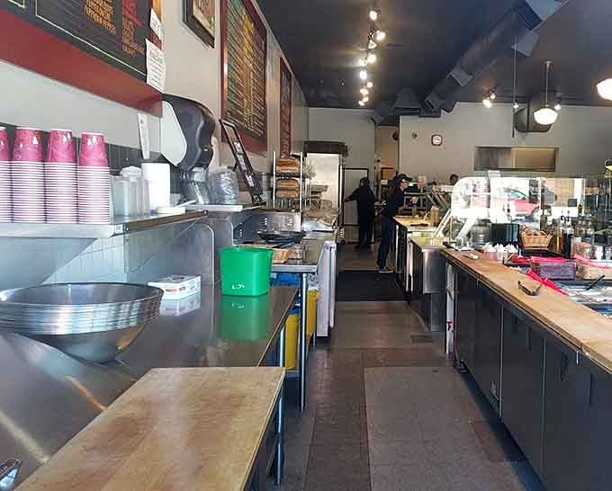 Behind the counter, the magic happens&mdash;sandwiches assembled with care, not just thrown together during commercial breaks.