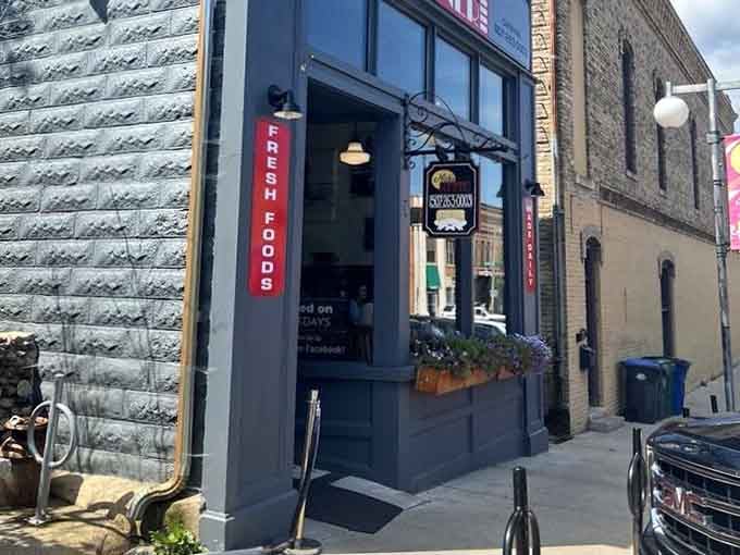 The entrance welcomes you with that "Fresh Food" promise, and spoiler alert: they absolutely deliver on that commitment every time.
