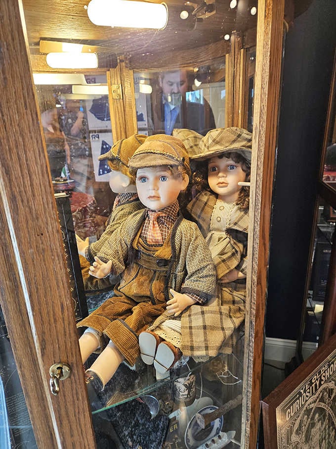 Those dolls look perfectly innocent in daylight, but you wouldn't want to meet them after dark.