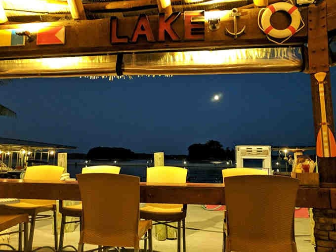 Evening views over the lake transform dinner into something resembling a postcard from your best vacation ever.