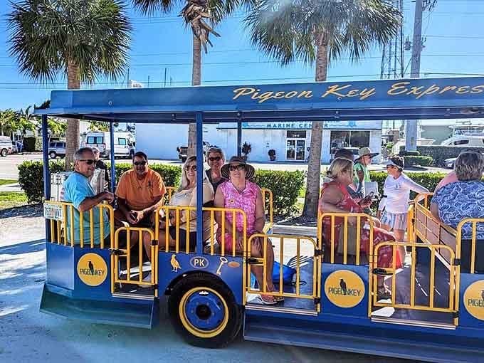Happy passengers soak up the sun and scenery, proving that simple pleasures really are the best ones.
