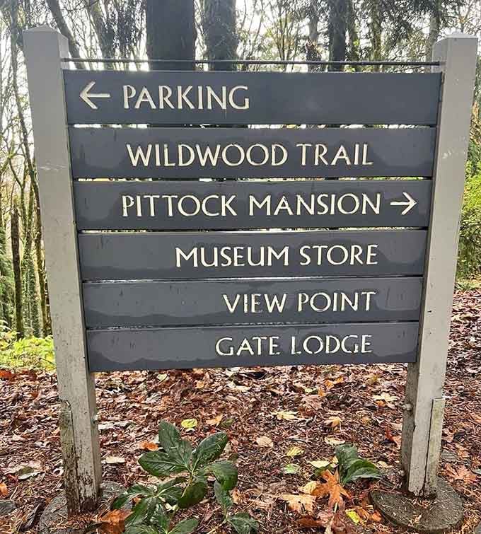 Follow the signs to parking, trails, and possibly the most photogenic haunted mansion in the Pacific Northwest.